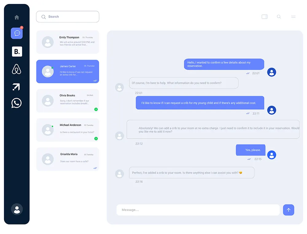 AI Virtual Assistant Chatbot for Hotels - Hotel Management Software